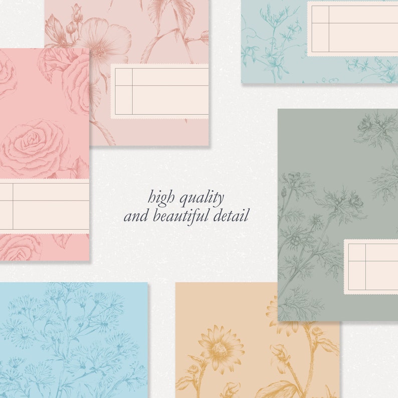 Pastel Floral Digital Notebook Covers: Goodnotes Notability (10 PNG) - Etsy