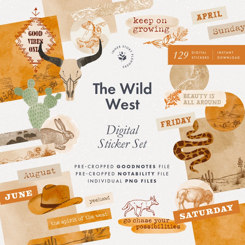 Western Stickers - Etsy