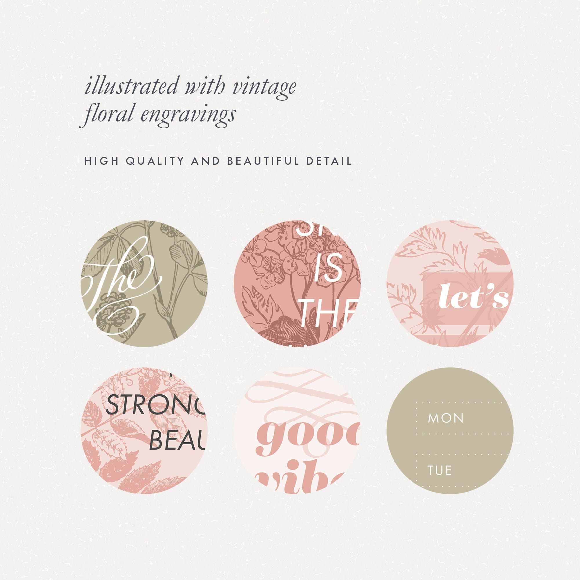 Inspirational Quotes Digital Stickers, Pink Digital Journal Stickers ...