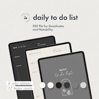 6 Section Daily to Do, Checklist, Task List Digital Planner for iPad ...