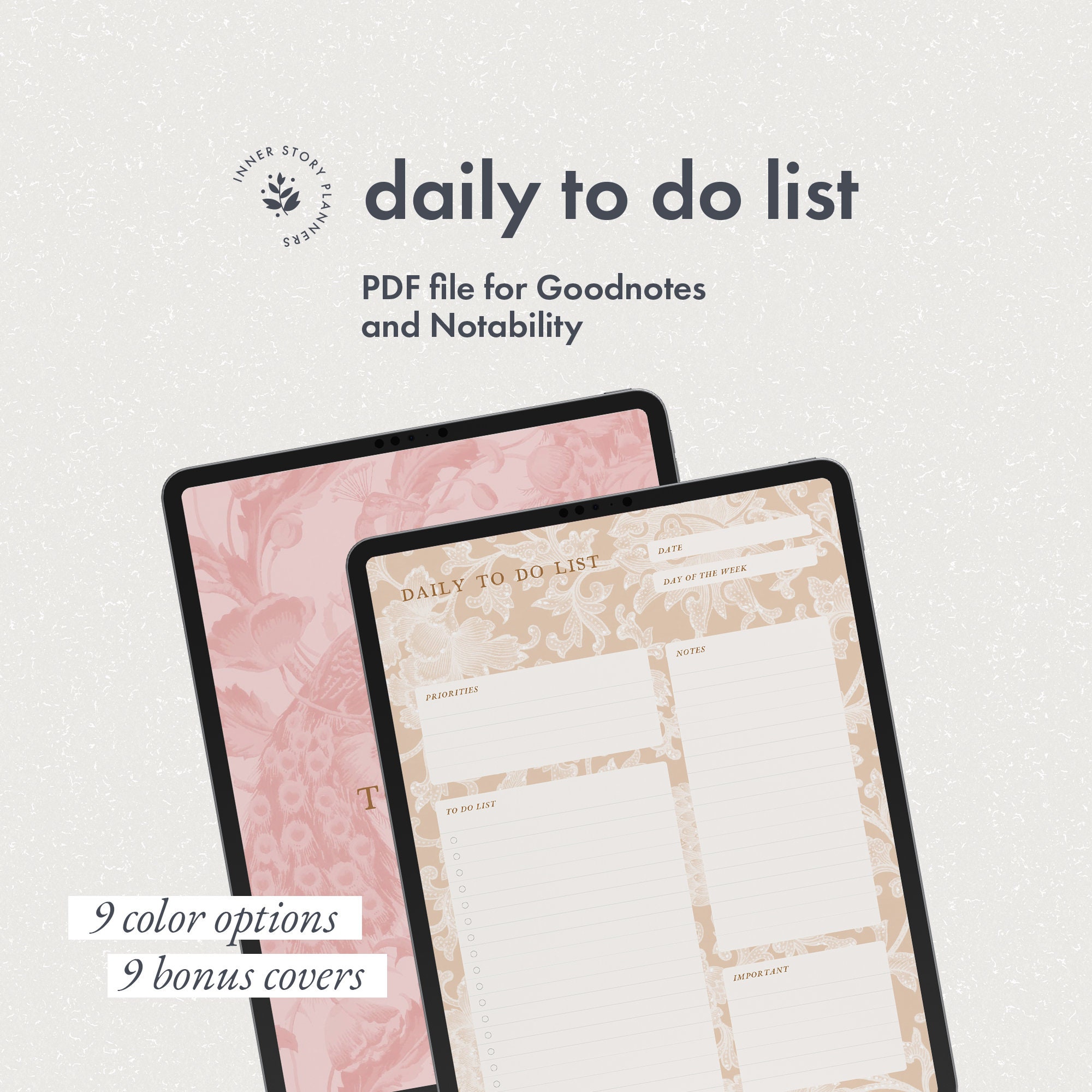 Digital to Do List Goodnotes Template, Vintage Style to Do List Page ...