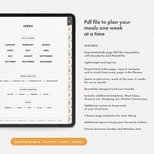 Digital Meal Planner: Goodnotes Weekly Template (digital Download) - Etsy