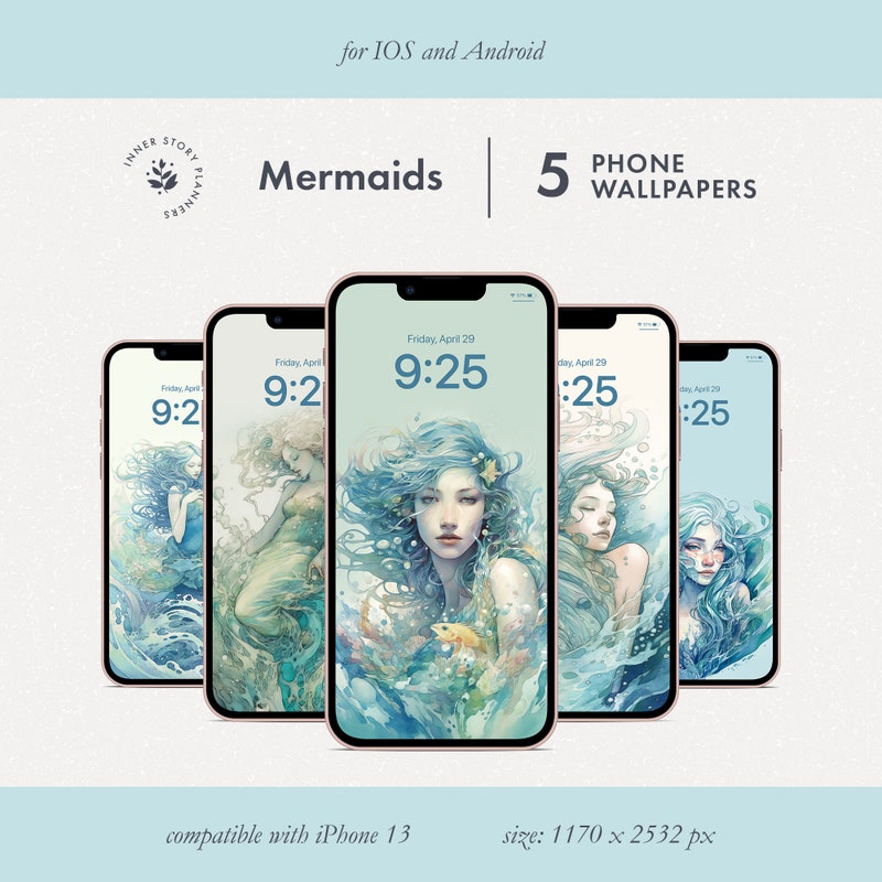 Mermaid Wallpaper - Etsy