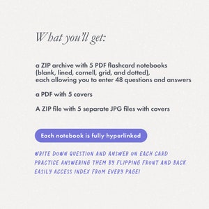 Digital Flashcards, 48 Student Flash Card Notebooks for Goodnotes and ...