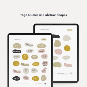 Yoga Digital Stickers, Pre Cropped Goodnotes Sticker Book, Mindfulness ...