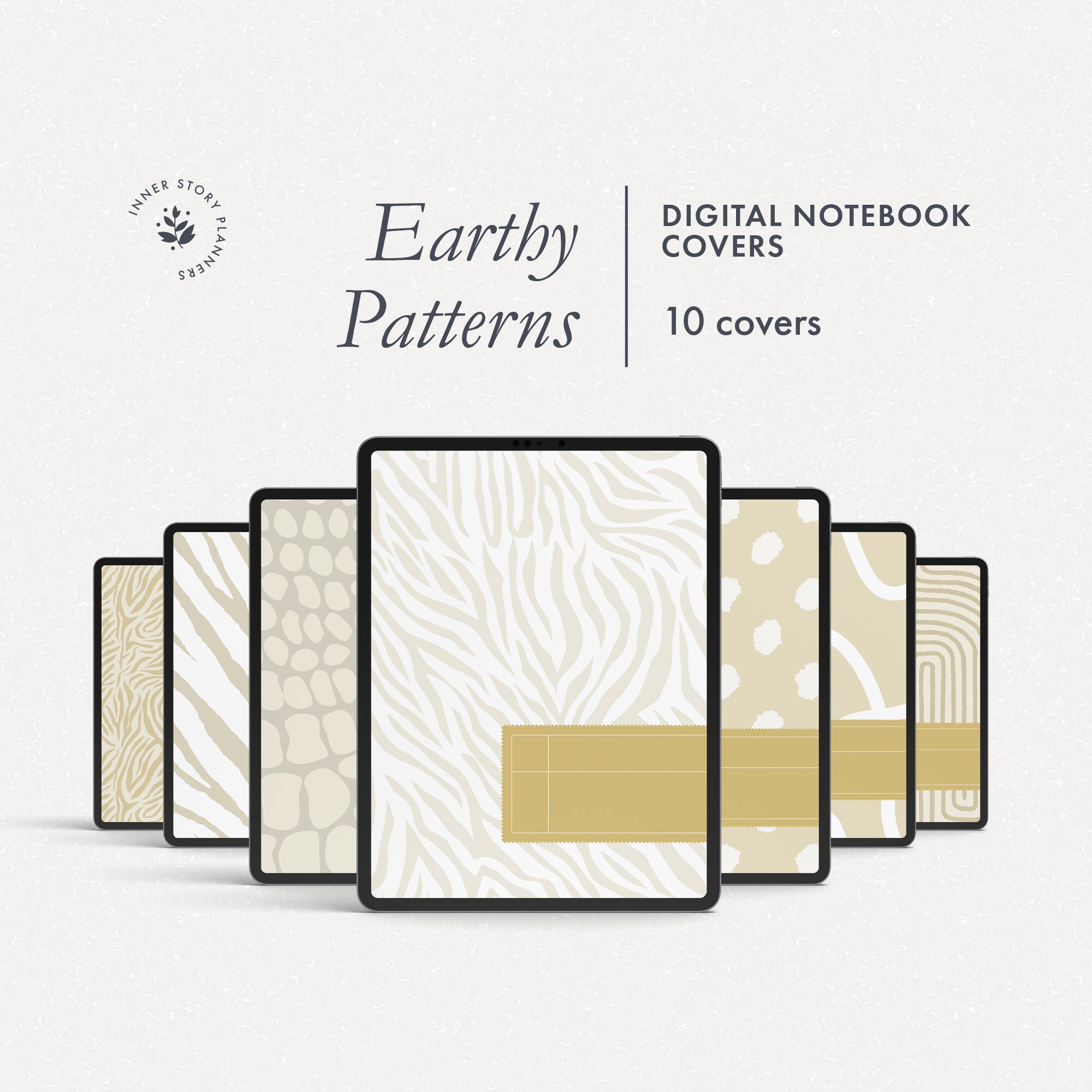 10 Digital Notebook Covers With Bold Graphic Patterns, Aesthetic ...