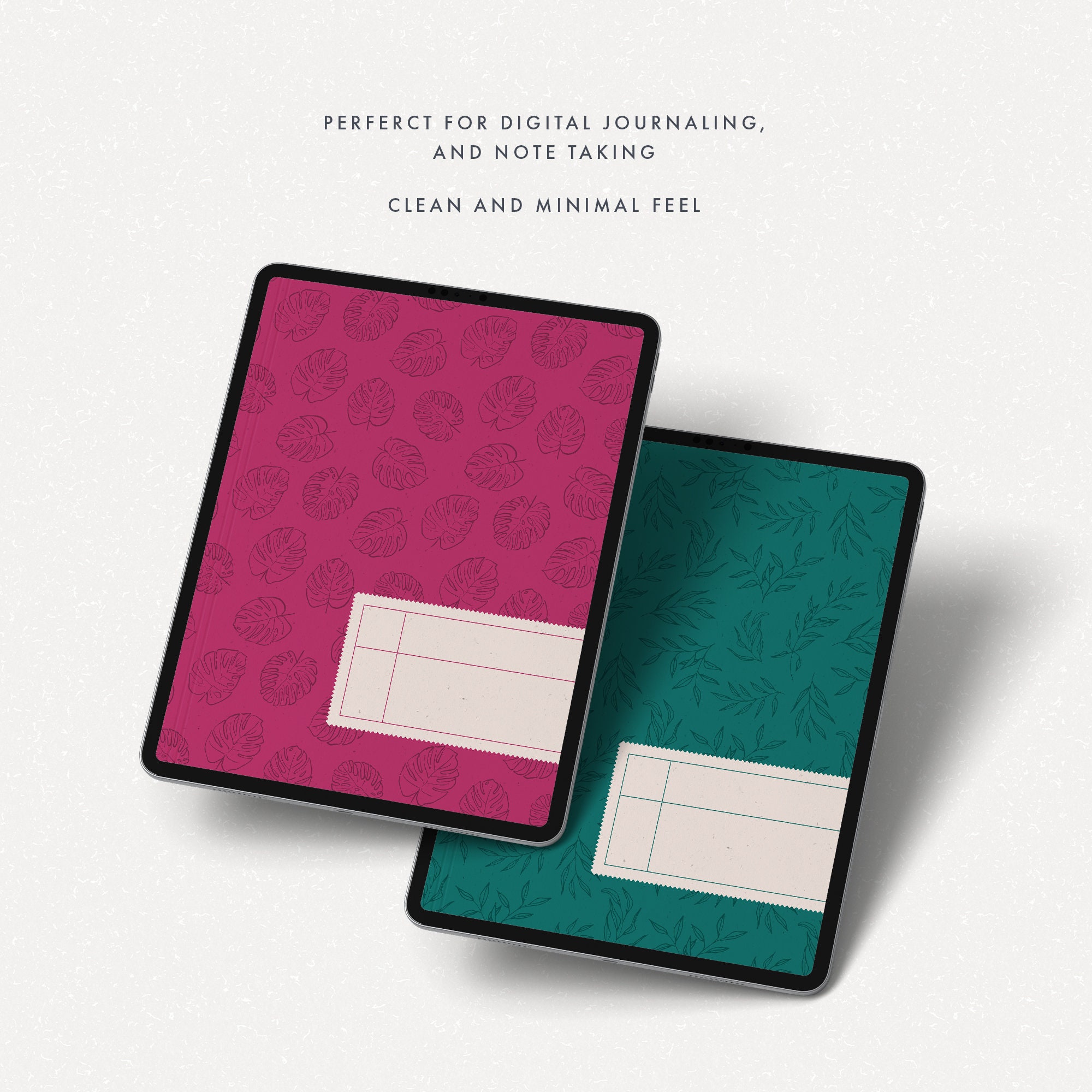 24 Leaf Pattern Digital Notebook Covers, Goodnotes and Notability ...