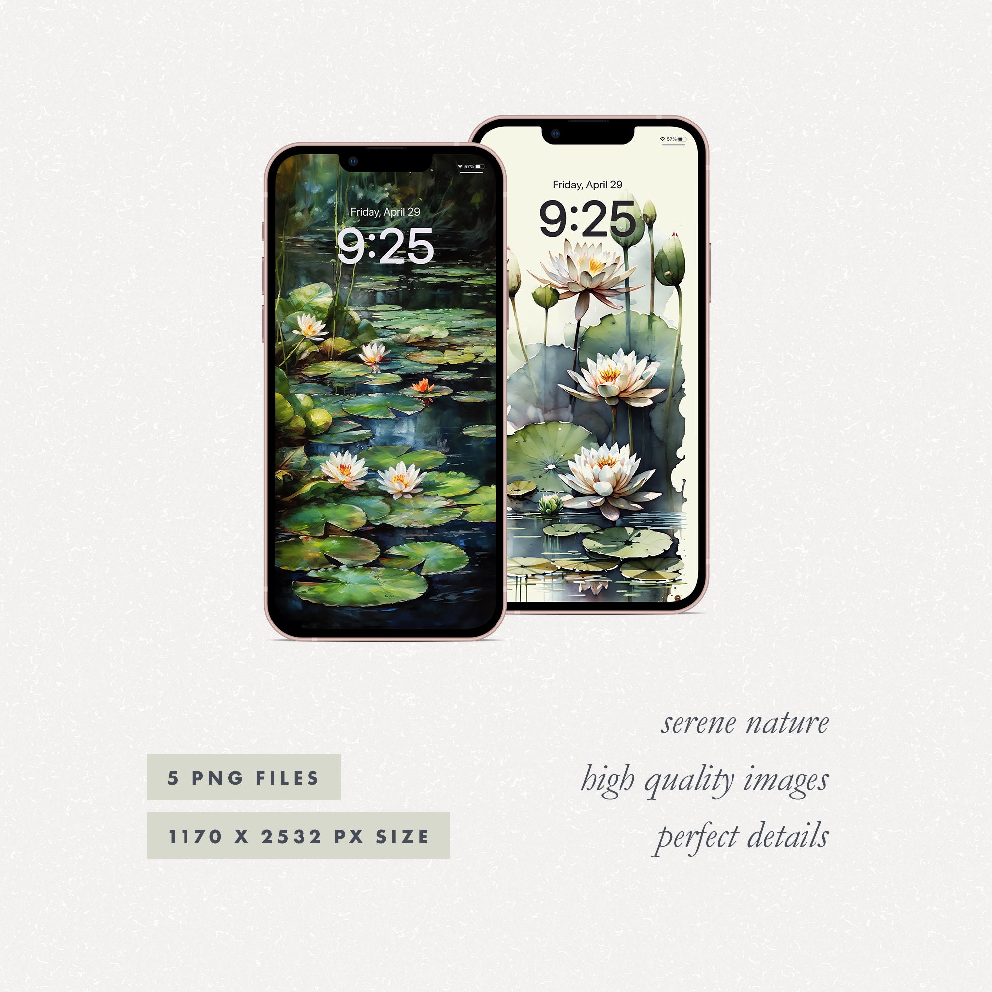 5 Water Lilies iPhone Wallpapers, Floral Lotus Pond Smartphone ...