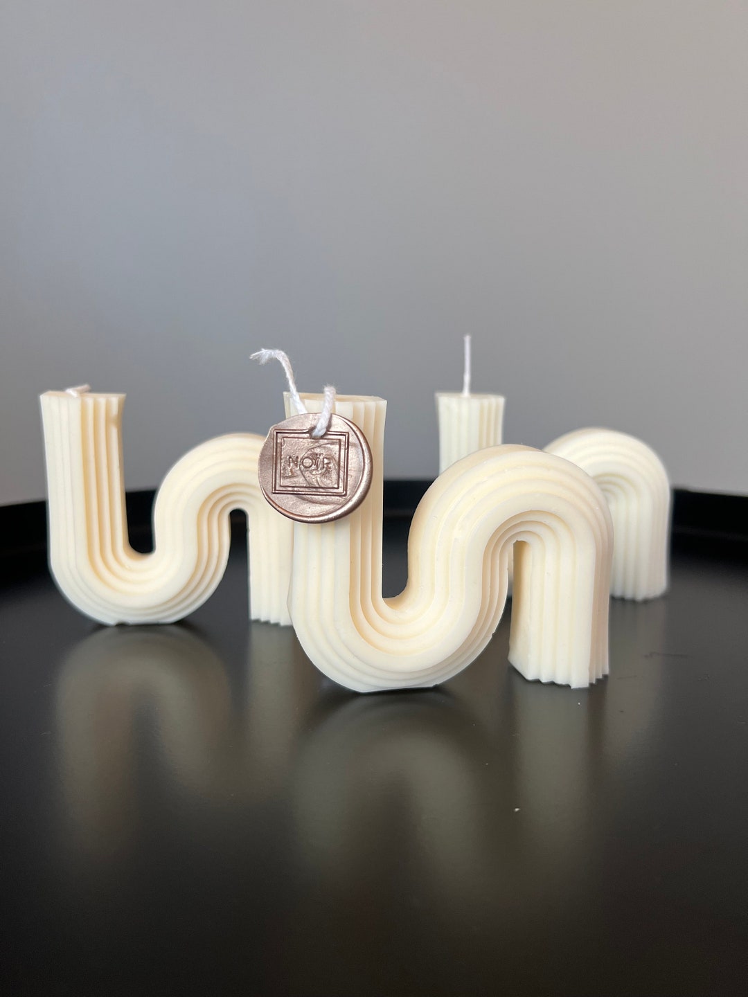 Geometric S Shaped Candle | Aesthetic Decor | Soy Beeswax Blend | Gift ...