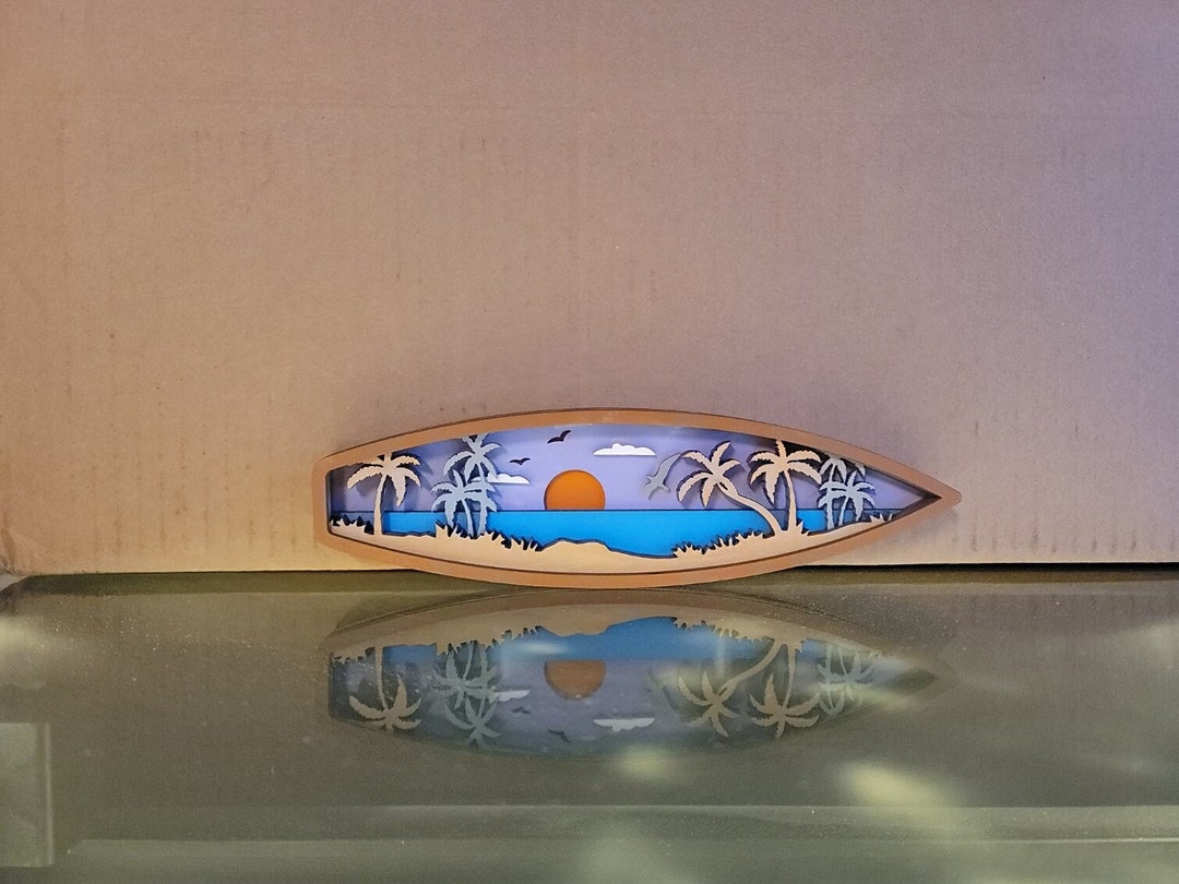 Laser Cut Wooden Surfboard With Interior Design - Etsy