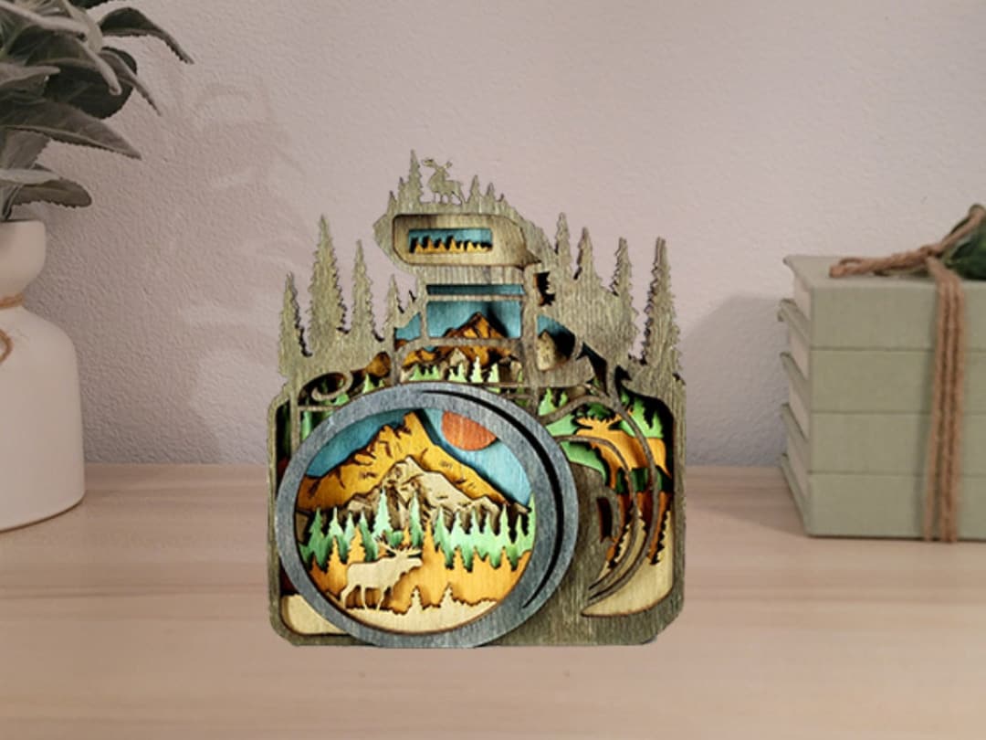 Laser Cut Outdoors Camera With Interior Design - Etsy