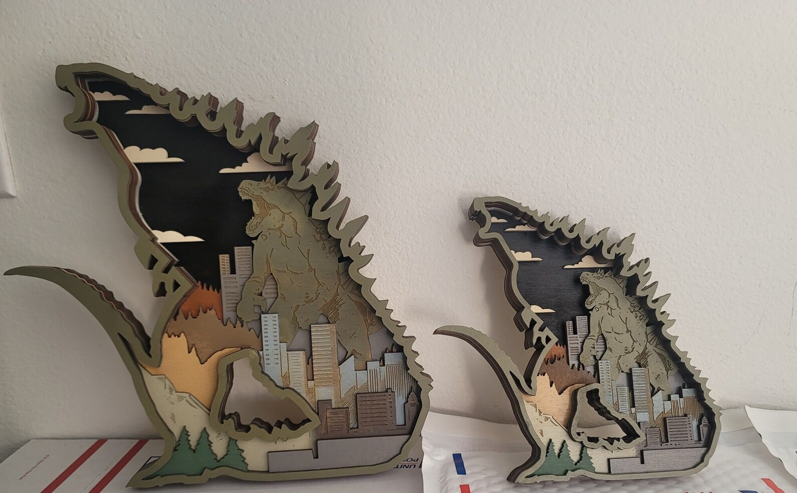 Laser Cut Godzilla With Interior Design - Etsy Canada