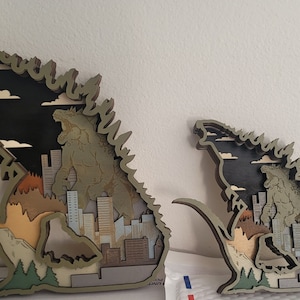 Laser Cut Godzilla With Interior Design - Etsy