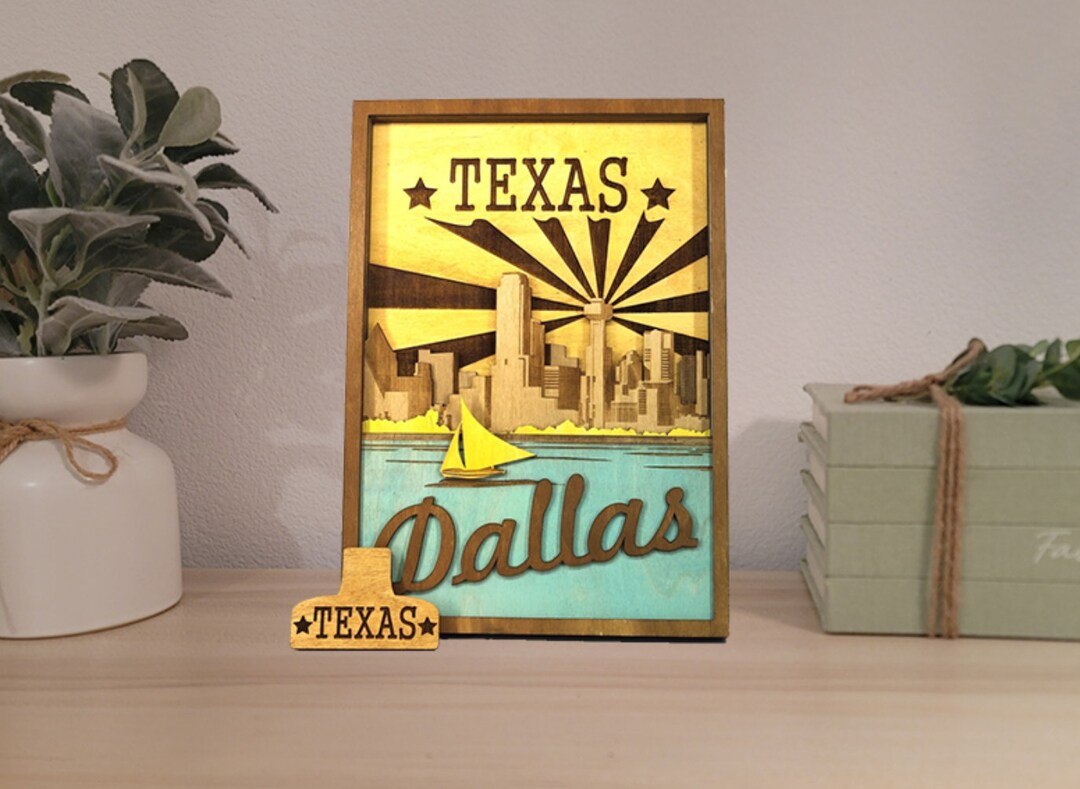 Laser Cut Texas Frame With Interior Design - Etsy