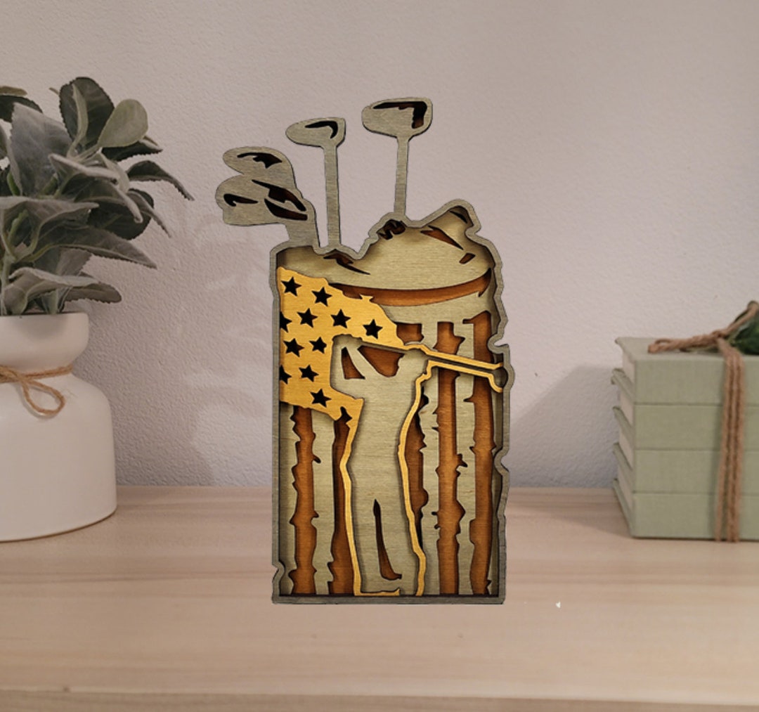 Laser Cut Golf Flag With Interior Design - Etsy
