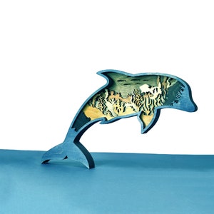 Laser Cut Dolphin With Interior Design - Etsy