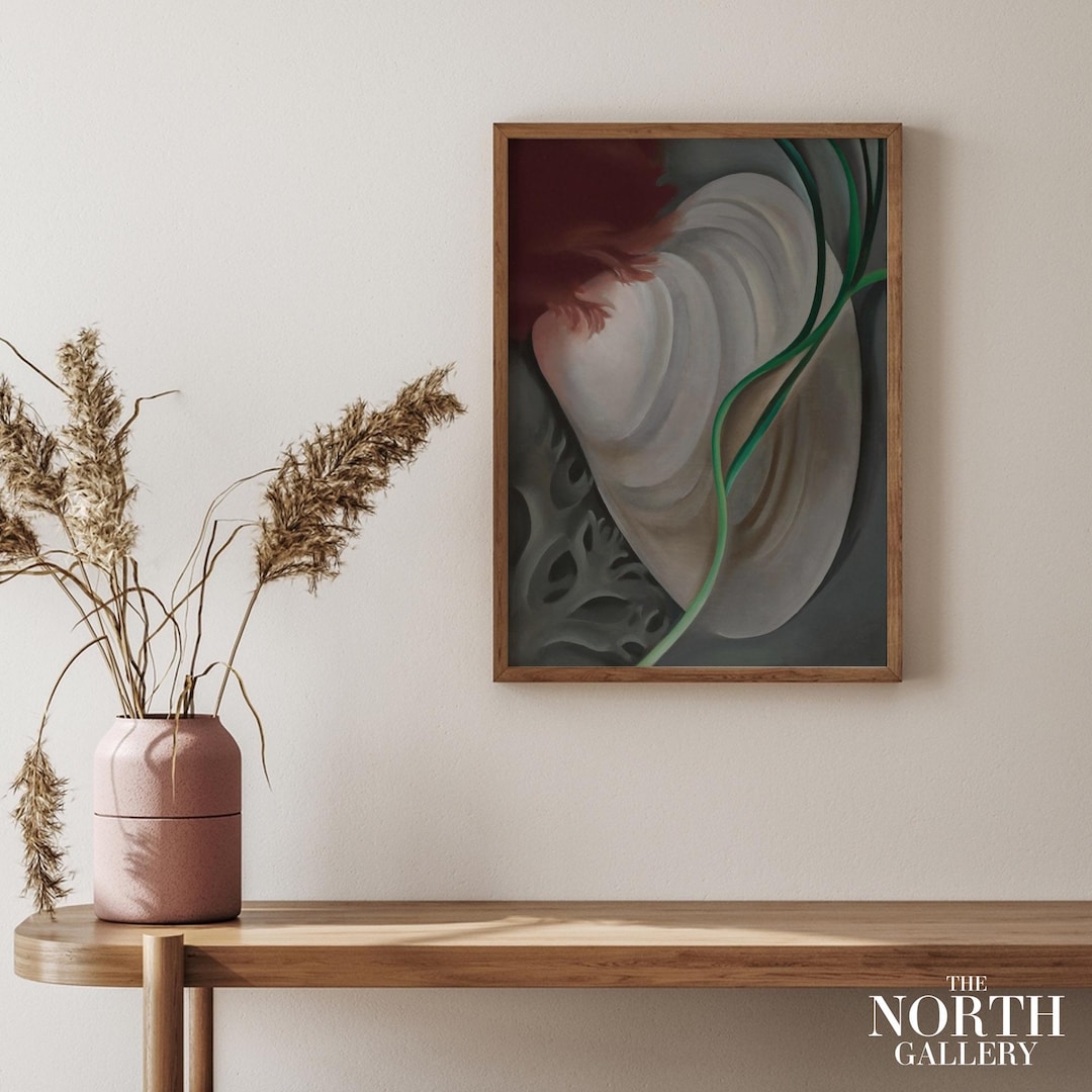 Georgia O'keeffe Shell Painting Prints, Seashells, Beach Art, Coastal ...