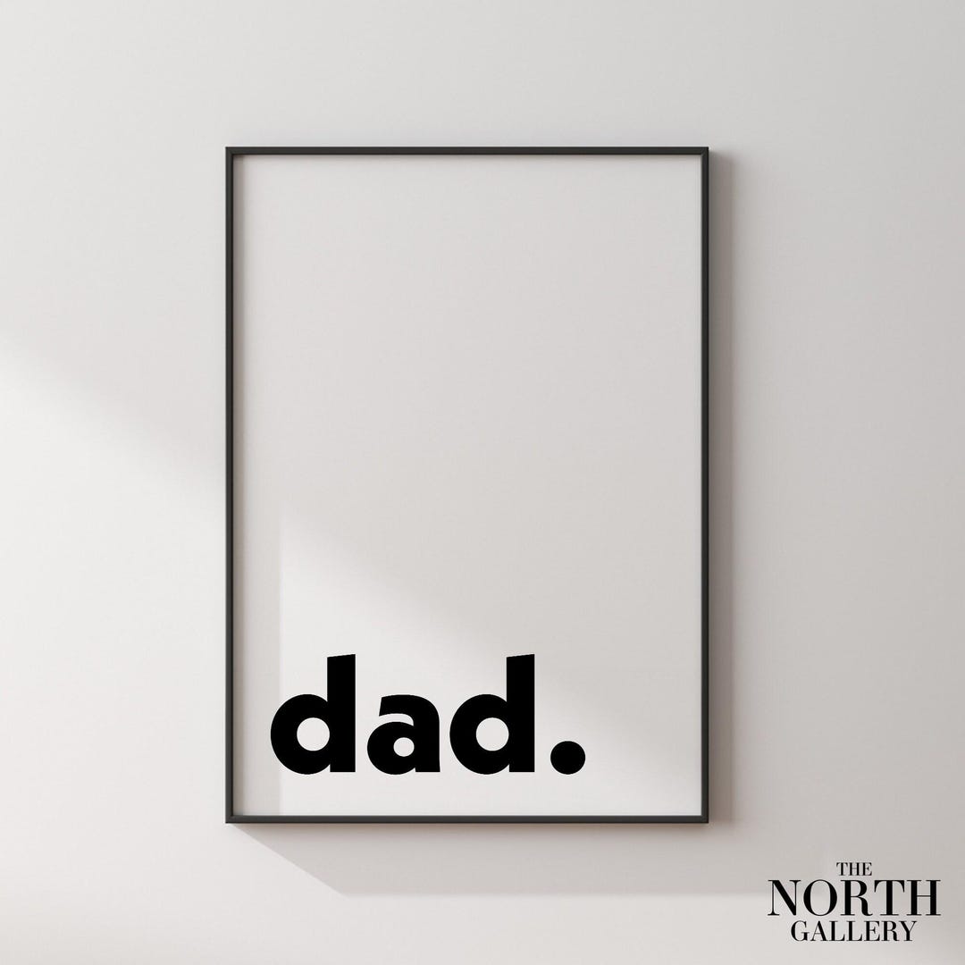 Dad Typography Art Print, Modern Gallery Wall Decor - Etsy