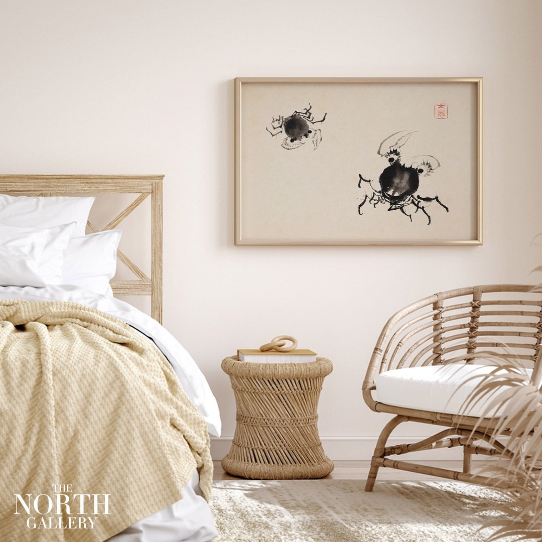 Japanese Crabs Prints, Katsushika Hokusai, Animal Poster, Animal Art ...