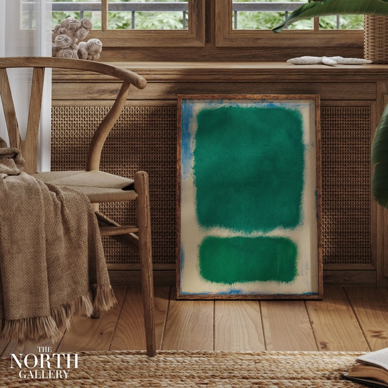 Mark Rothko Art Print, Green Colors, Exhibition Poster, Contemporary ...