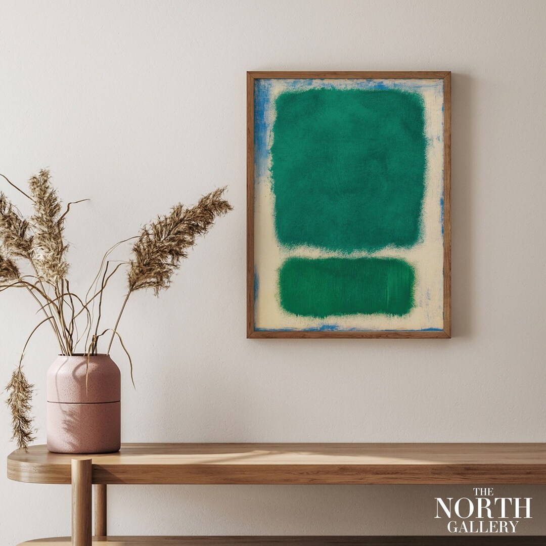 Mark Rothko Art Print, Green Colors, Exhibition Poster, Contemporary ...