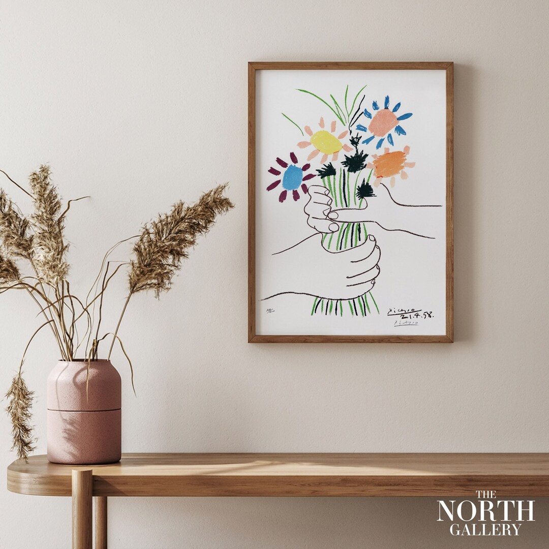 Pablo Picasso Print, Flowers Lithography, Bouquet of Peace Flowers ...
