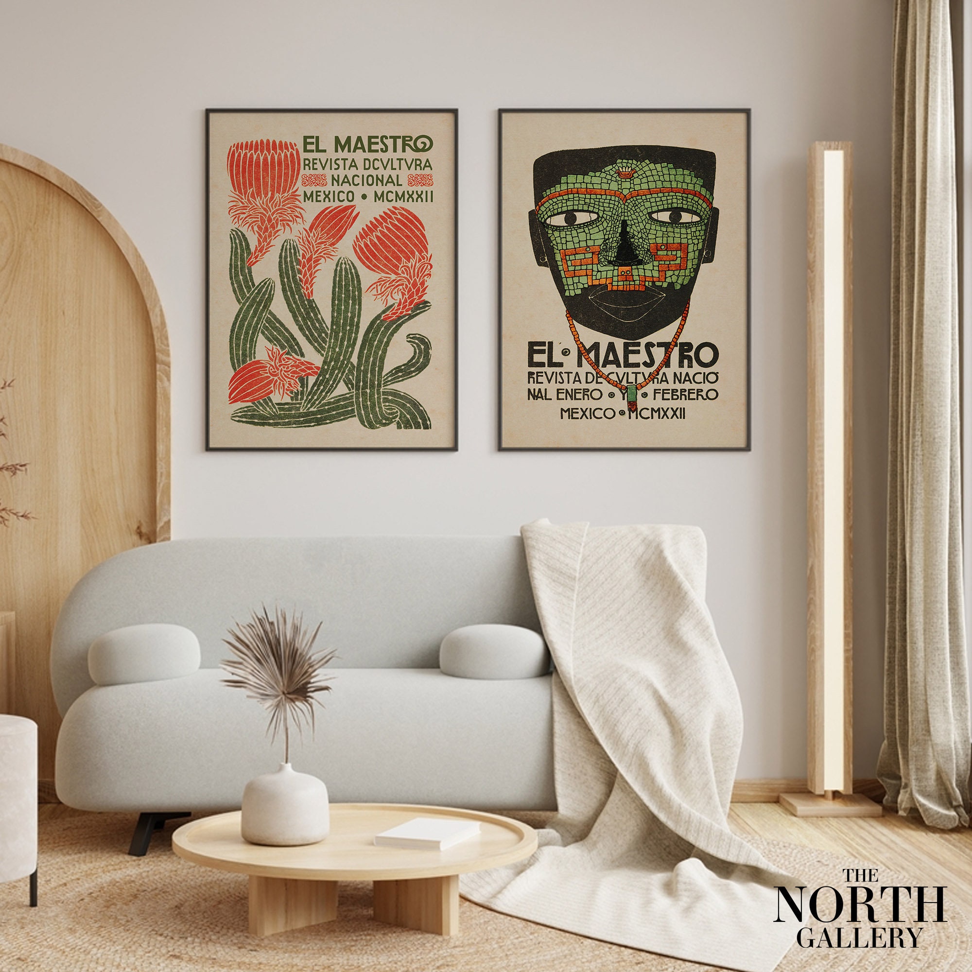 Mexico El Maestro Poster Set of 2 Mexican Vintage Art Print - Etsy