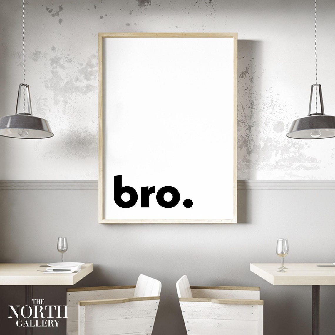 Bro Poster Print, Minimalistic Typography Poster, Boys Room Decor ...