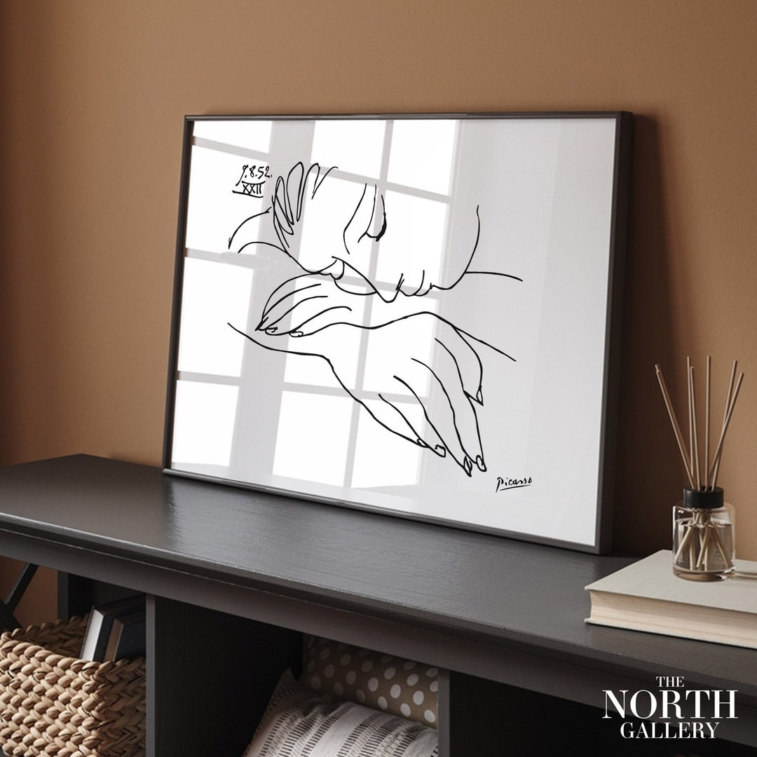 Picasso Lady Resting Poster Print, Minimalist Line Drawing, Picasso ...