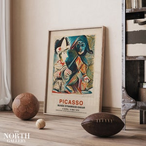 Pablo Picasso Museum Exhibition Poster, Vintage Poster, Picasso, Famous ...