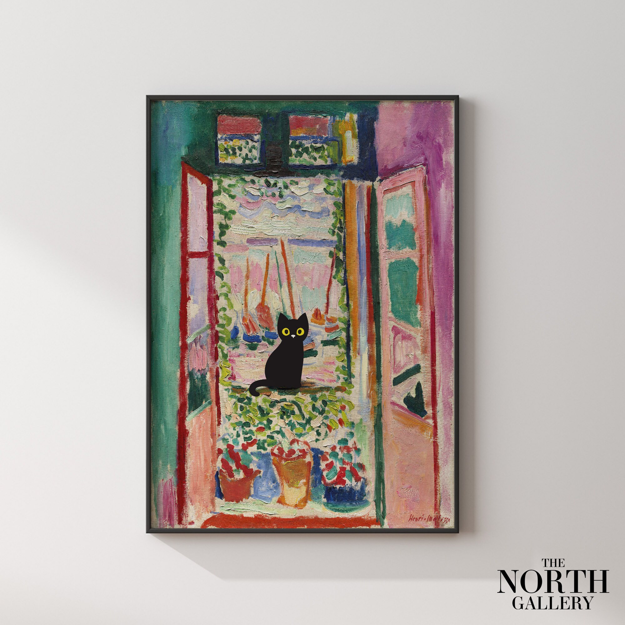 Henri Matisse the Open Window Cat Print Cat Poster Print - Etsy
