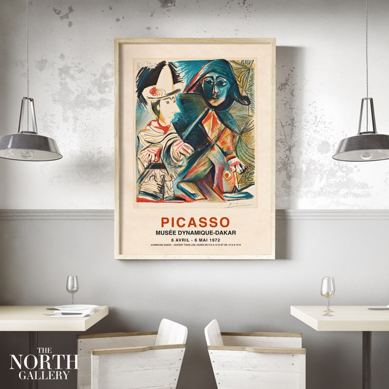 Pablo Picasso Museum Exhibition Poster, Vintage Poster, Picasso, Famous ...