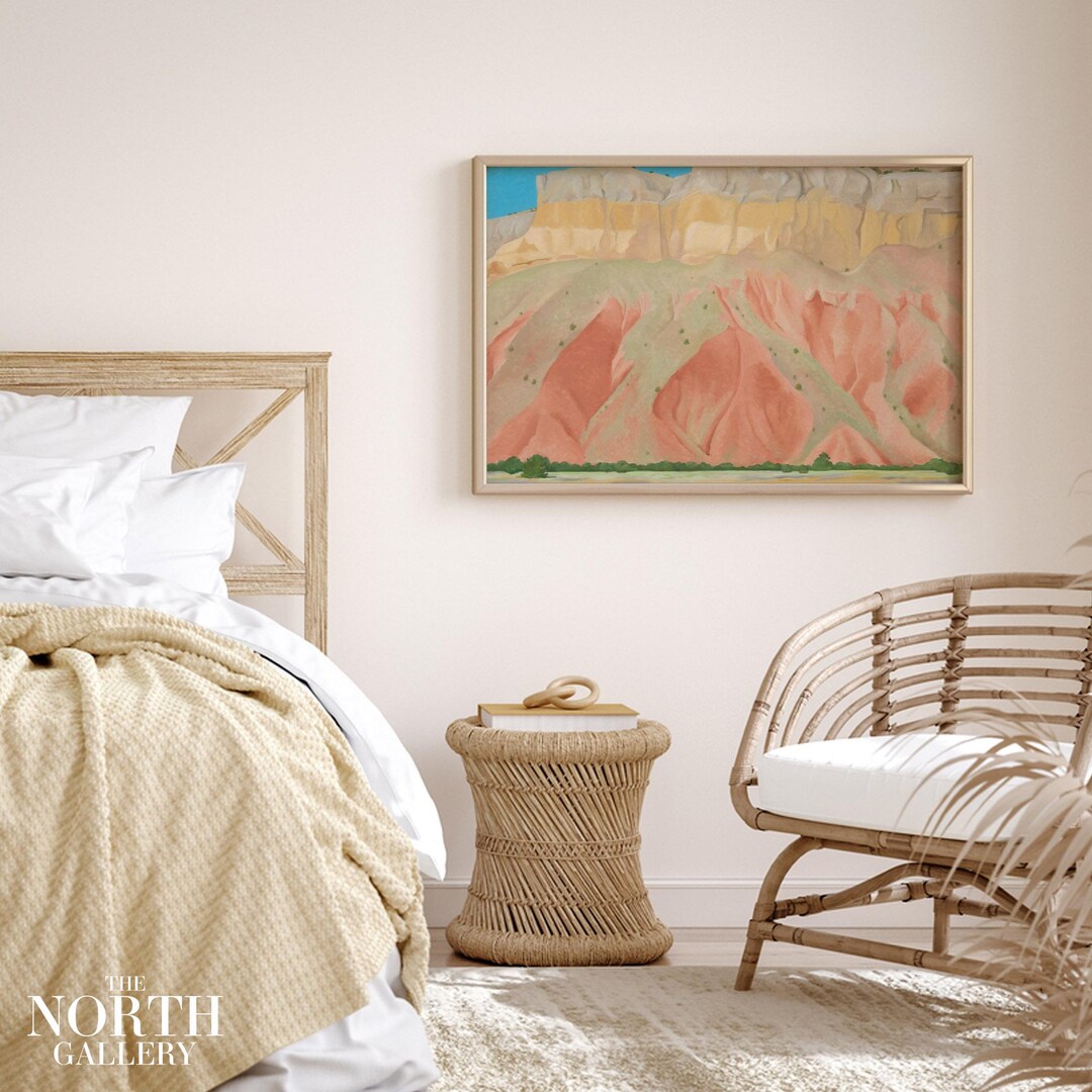 Georgia O’keeffe Red and Yellow Cliffs 1940 Poster - Abstract Landscape ...