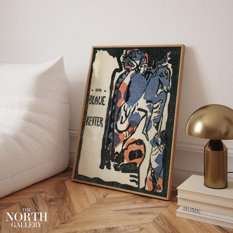 Kandinsky Der Blaue Reiter Poster, Expressionist Rider Art Print ...