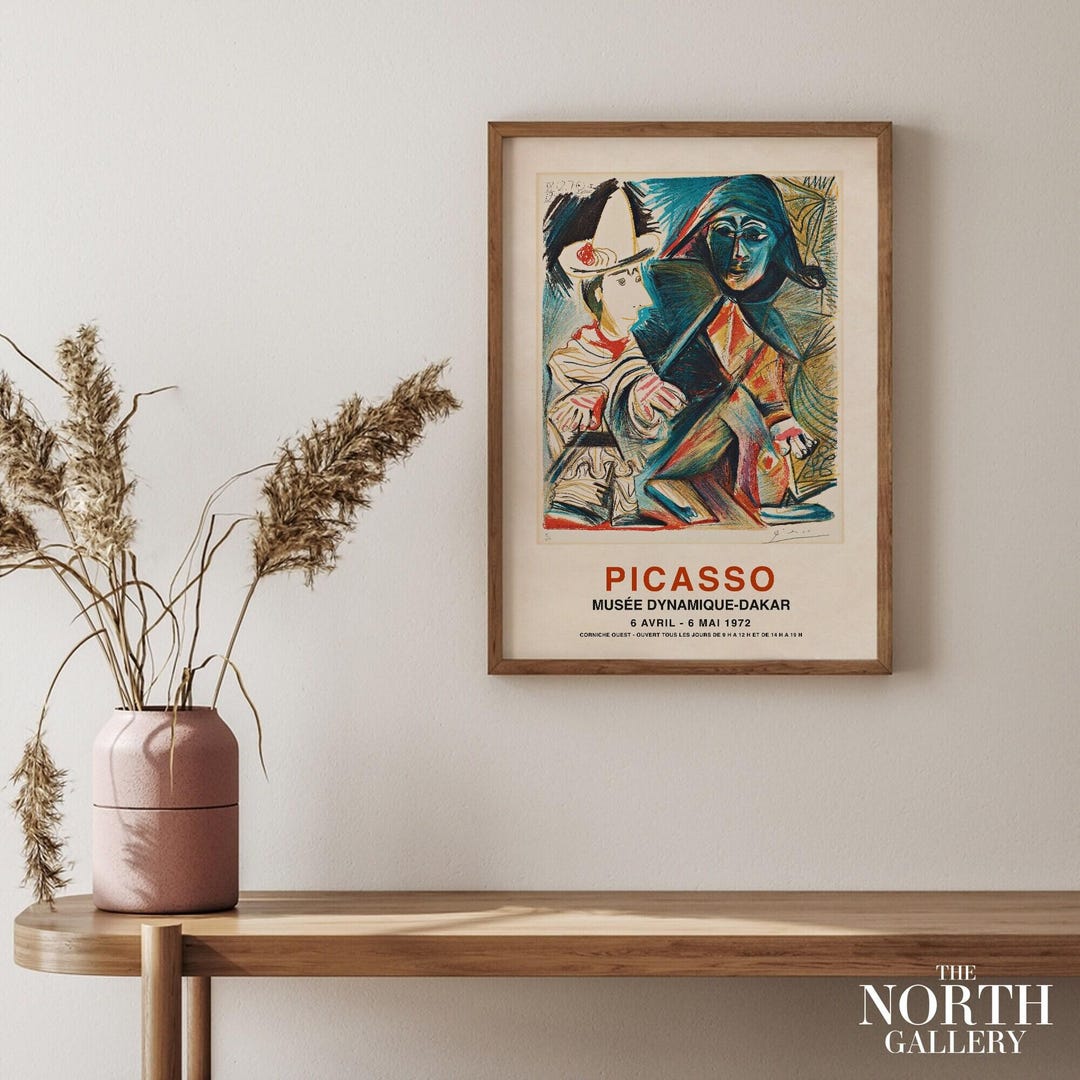 Picasso Museum Exhibition Vintage Poster, Famous Artist Wall Art - Etsy