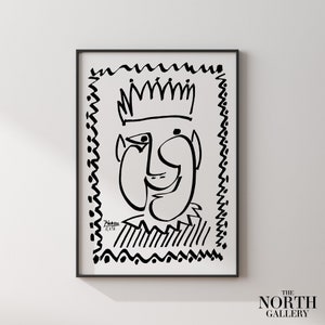 Picasso One Line Art Print, Picasso Sketch, Minimal Line Poster ...