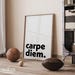 Carpe Diem Poster Print, Typography Print, Quotes About Life, Trendy ...