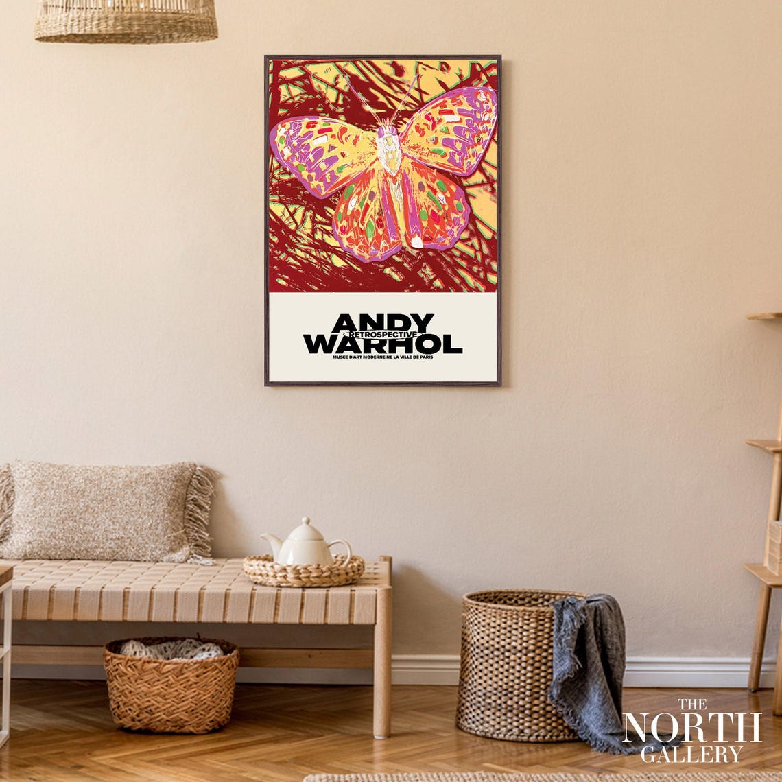 Andy Warhol Butterfly Exhibition Poster, Retro Pop Art Print - Etsy