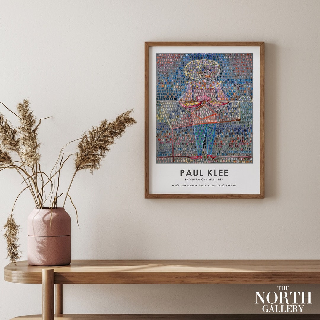 Paul Klee Print, Boy in Fancy Dress, Modern Art, Minimalist Poster ...