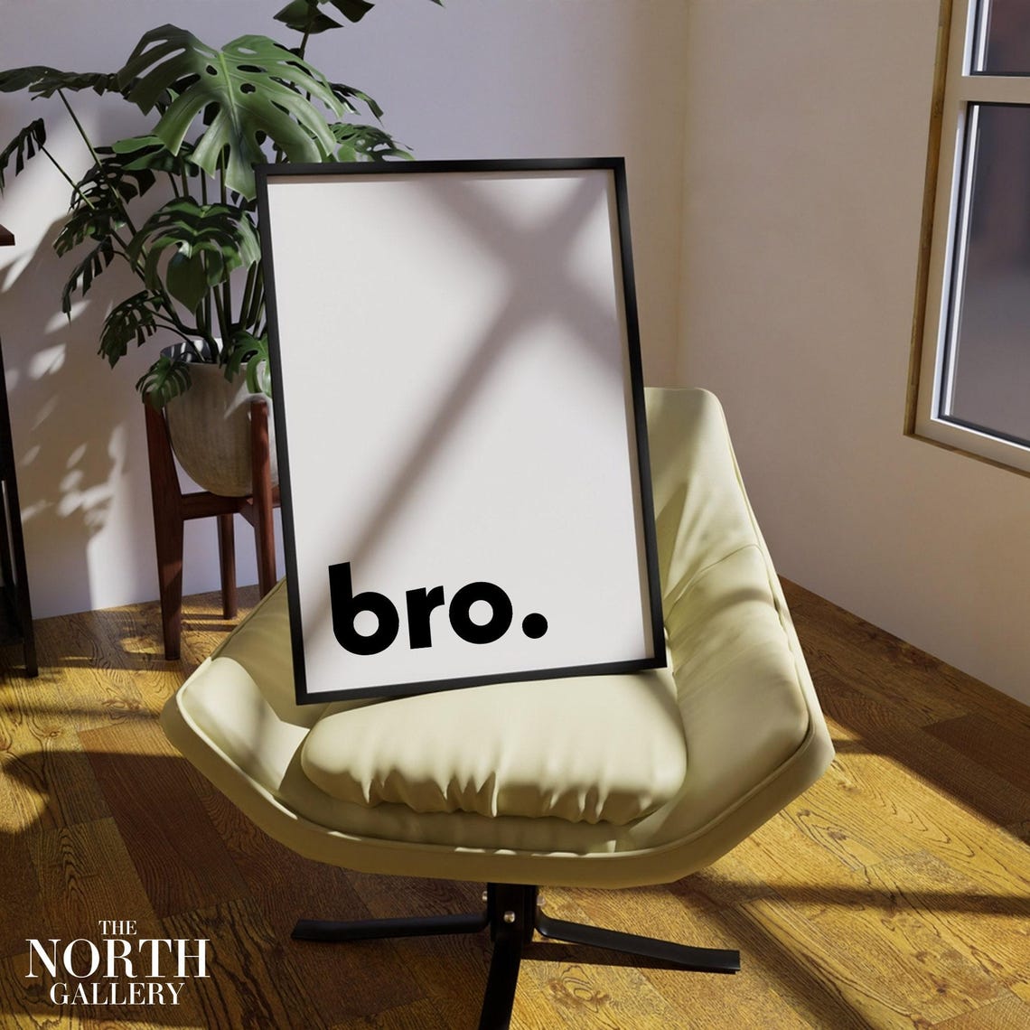 Bro Poster Print, Minimalistic Typography Poster, Boys Room Decor ...