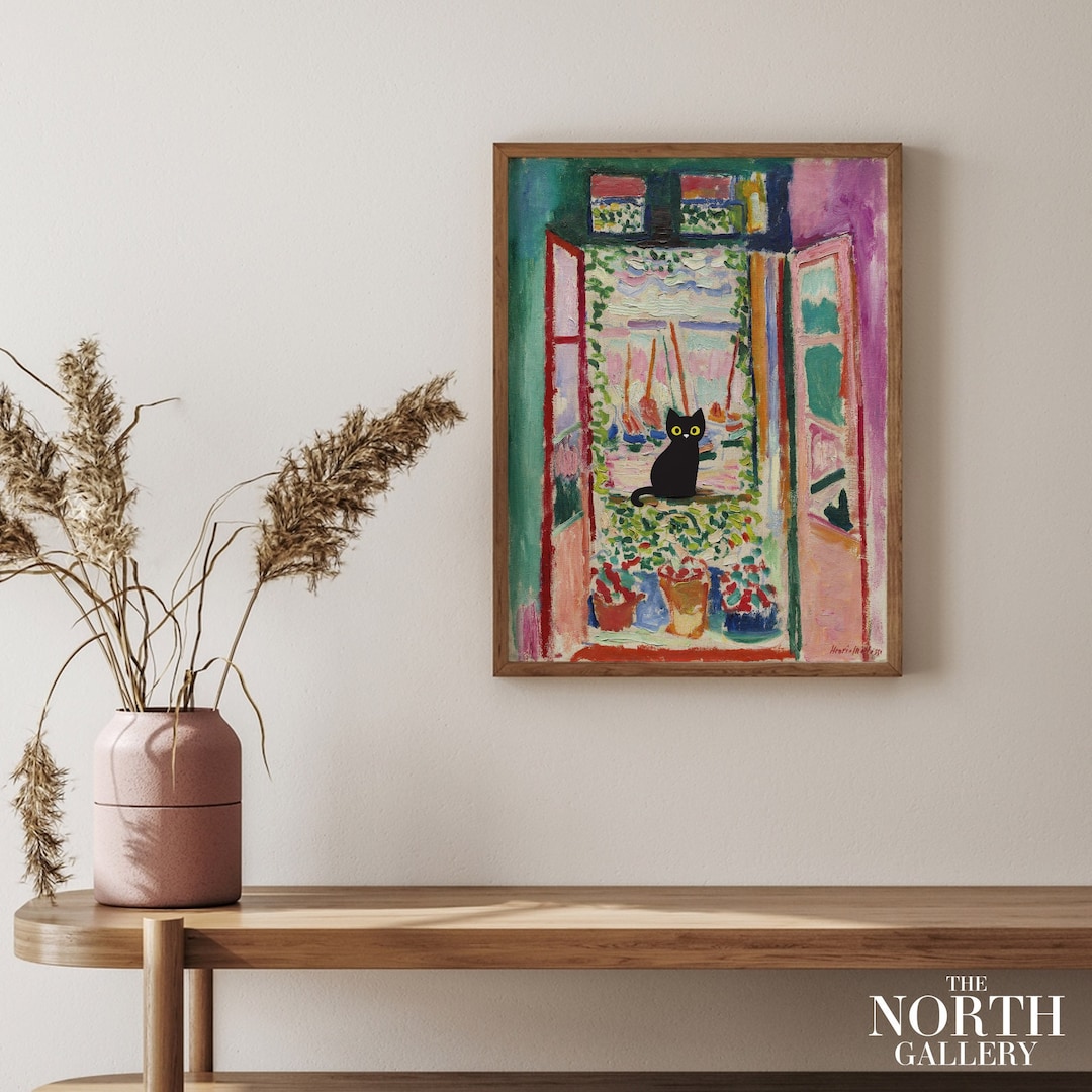 Henri Matisse the Open Window Cat Print, Cat Poster Print, Henri ...