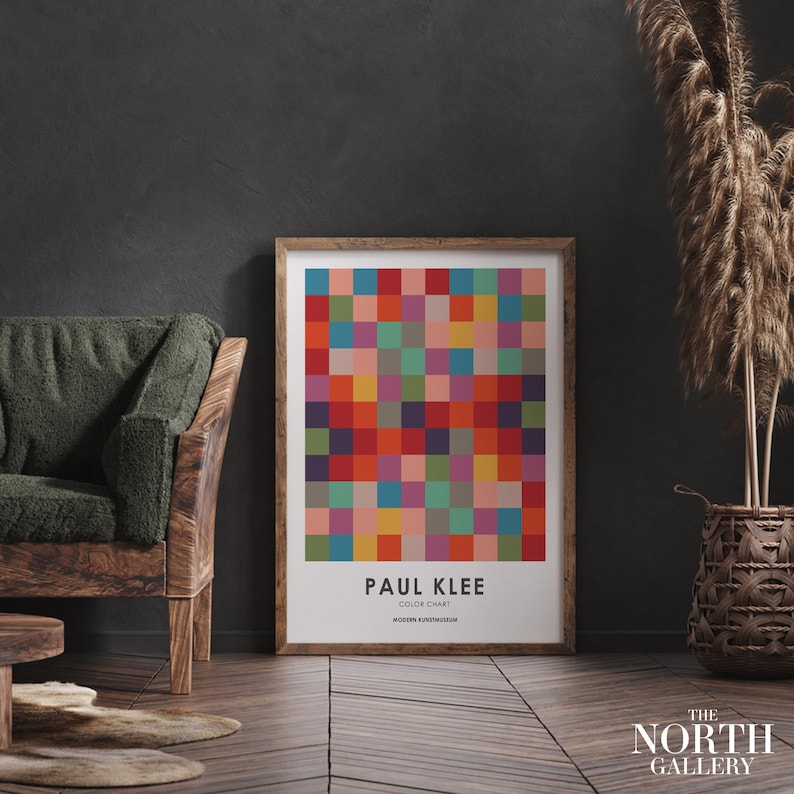Paul Klee Exhibition Poster, Color Chart, Paul Klee Art Print ...