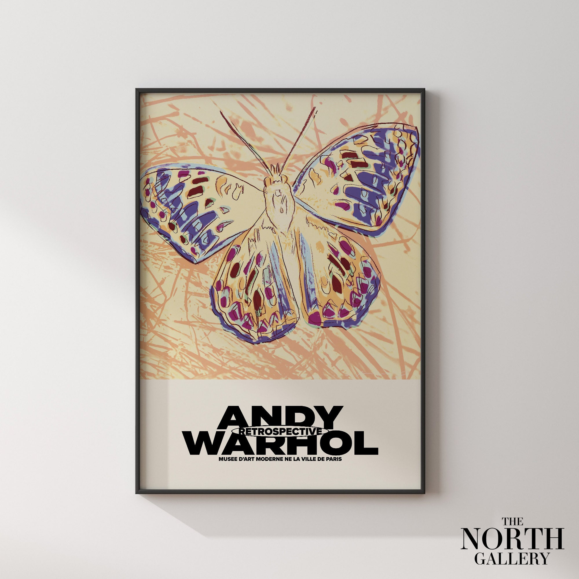 Andy Warhol Butterfly Print Andy Warhol Print Resrospective - Etsy
