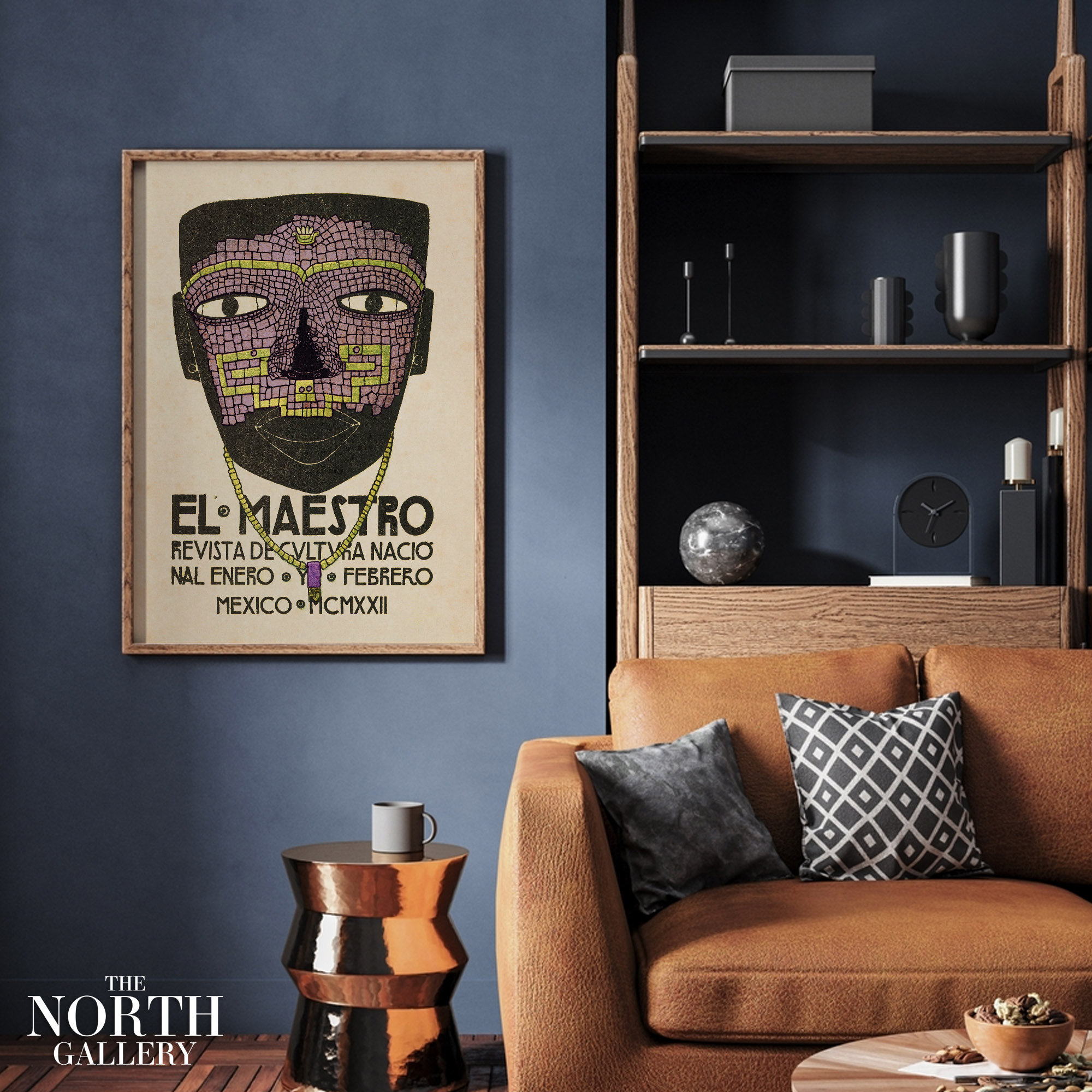 Boho Wall Decor Mexico Ancient Figure Poster Purple-green - Etsy