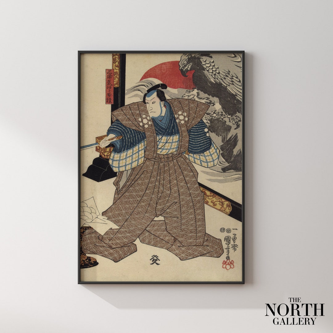 Samurai Poster Print, Asian Warriors Art, Warrior Poster, Japanese Wall ...