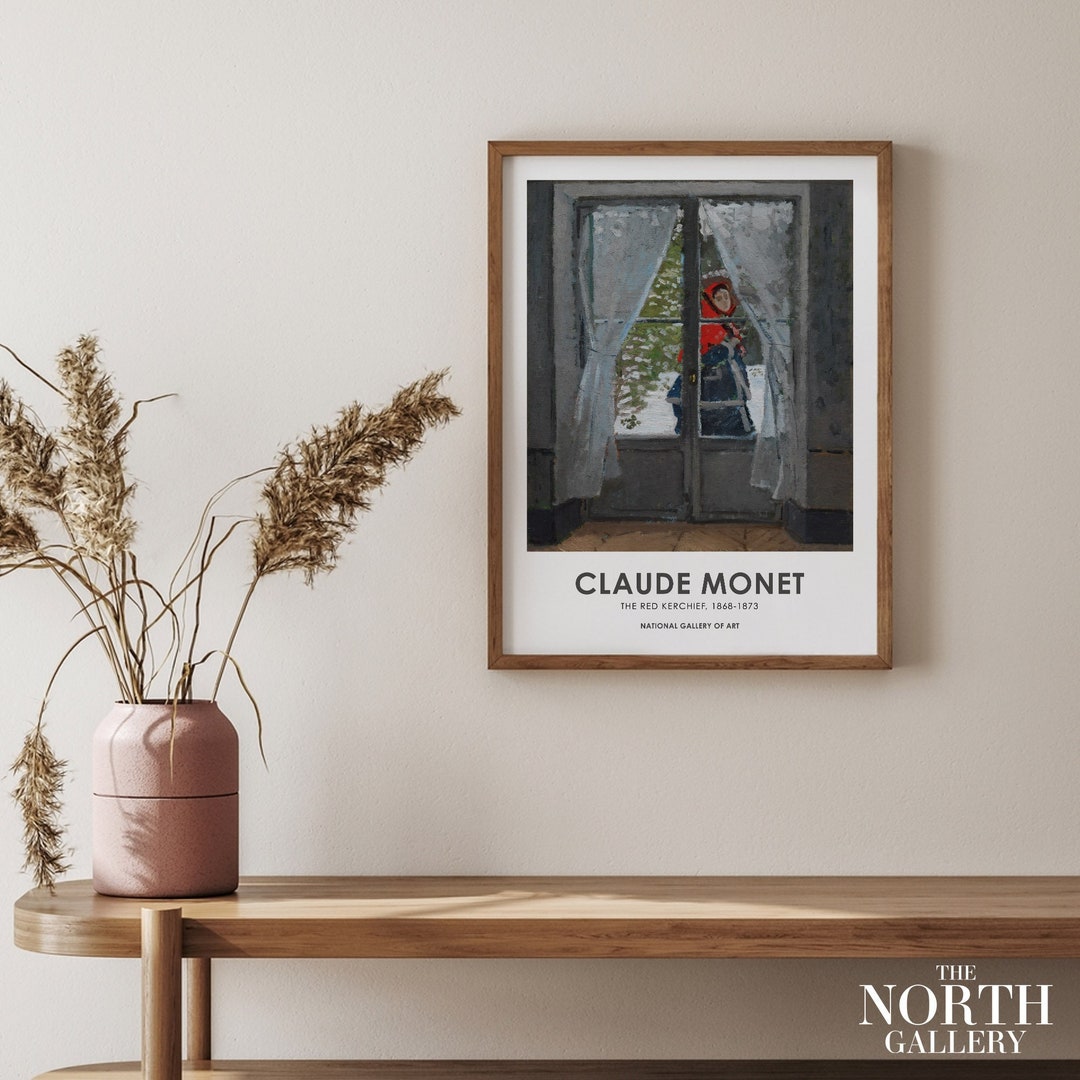 Claude Monet the Red Kerchief, Monet Print, Exhibition Poster, Vintage ...