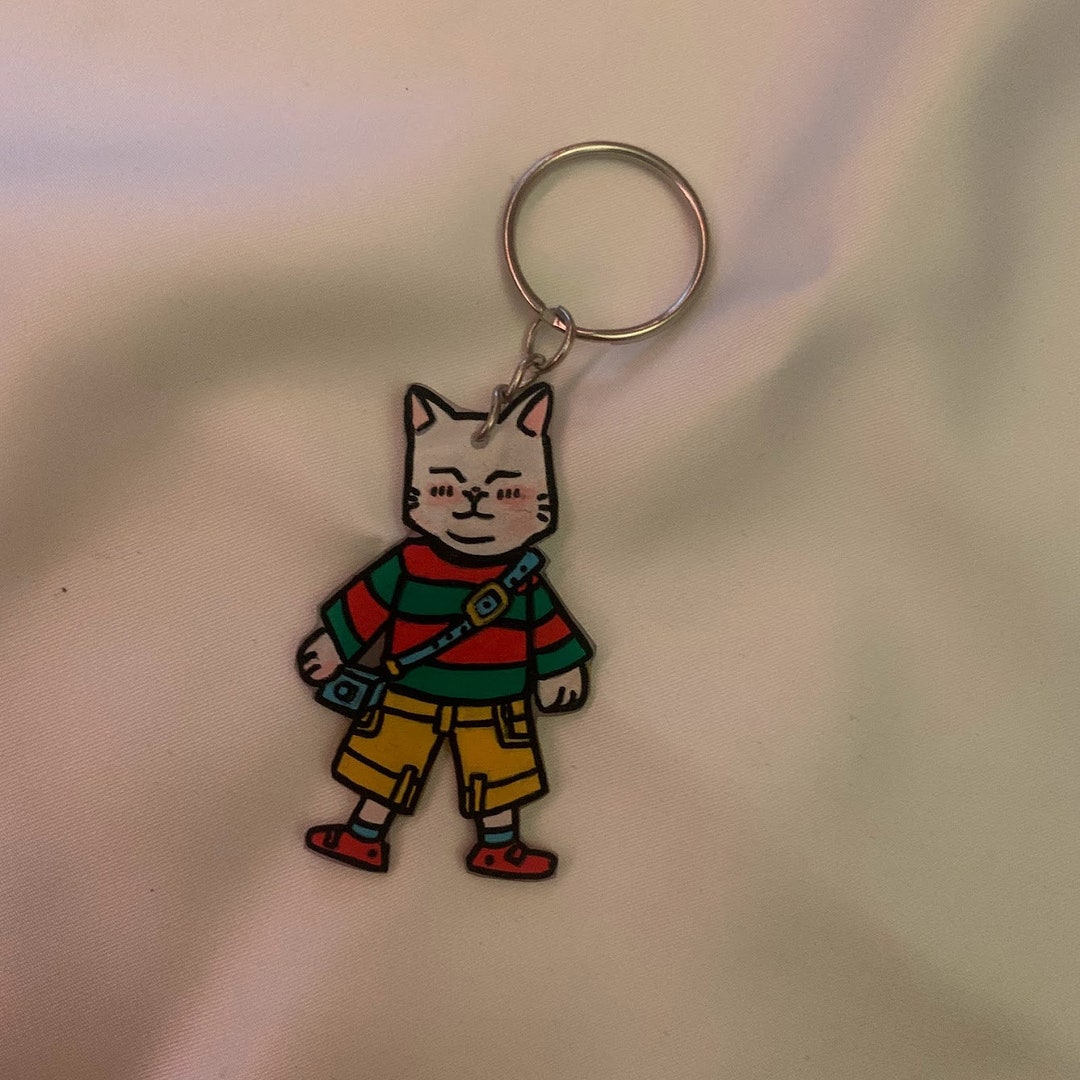 Buttons the Cat Keychain - Etsy