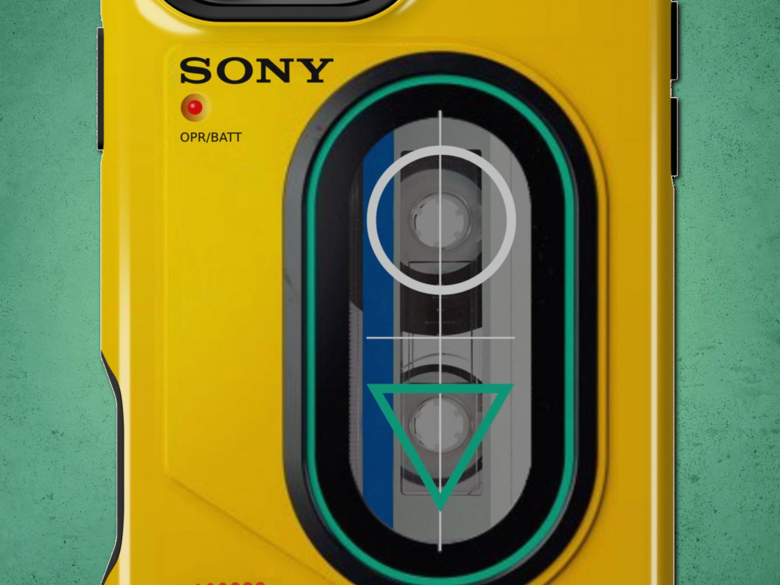 Retro Vintage Yellow Walkman, Apple iPhone 17,16,15,14,13,12,11,X,SE ...