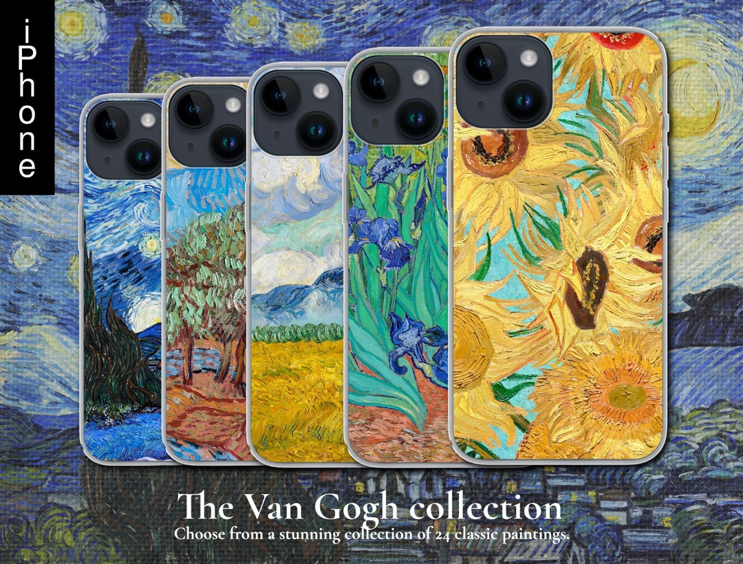 Van Gogh Collection of 24 Classic Paintings, iPhone Flexible Gel Soft ...