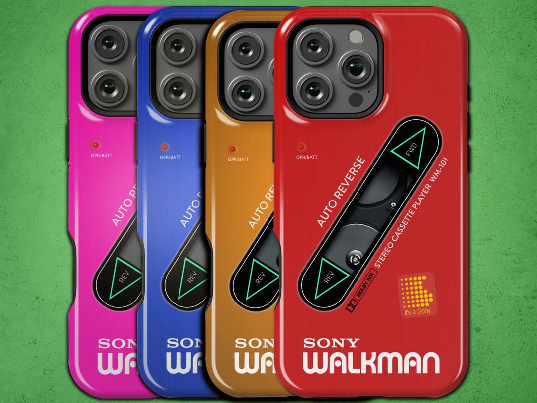 MAGSAFE GLOSS TOUGH 80's Vintage Retro Walkman iPhone Case – 12 Bright ...